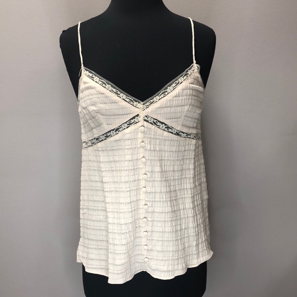 white birch | Tops | White Birch Cream Beige Cami With Lace Detail ...